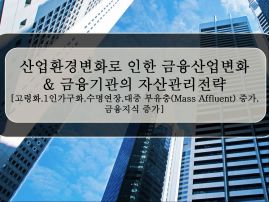 산업환경변화로 인한 금융산업변화와 금융기관의 자산관리전략-1페이지