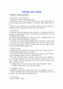 [가족사정 ] 가족치료의 실제,  가족사정-1페이지