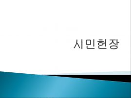 시민헌장의 의의 개념 도입배경,외국의 사례,한국의 행정서비스헌장,행정서비스헌장이란,한국의 행정서비스헌장-1페이지