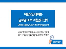 위험요인에 따른 글로벌 SCM 위험관리전략 - Global Supply Chain Risk Management ( GSCM 위험관리의 개념과 필요성, GSCM 위험요인의 종류, GSCM 위험요인의 사례, 위험요인을 고려한 대응전략 제시 )-1페이지