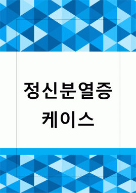 [논문] [의약학] 정신분열증 케이스 -1페이지