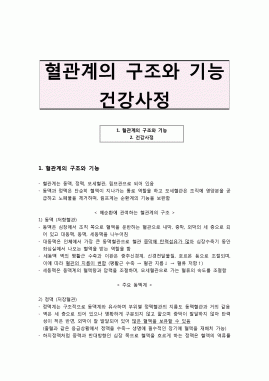 혈관계의 구조와 기능 건강사정-1페이지