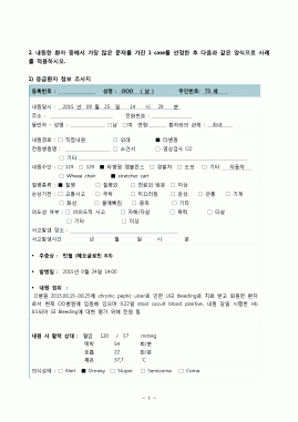 간호,case study,성인(응급실), 빈혈, 위궤양, gastric ulcer-1페이지