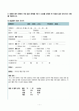 간호,case study,성인(응급실),급성 폐렴 Acute pnemonia-1페이지