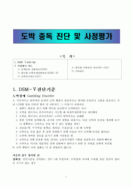 도박중독 진단 및 사정평가-1페이지