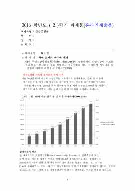  제4차 국민건강증진계획(Health Plan 2020)의 중점과제인 노인건강의 지표별     목표설정,  모니터링 등을 설명하고 세부사업을 하나 선정하여 사업내용 및      방법에 대하여 의견을 기술하시오(30점)-1페이지