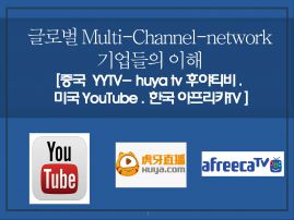 글로벌 Multi-Channel-network 기업들의 이해 [중국 YYTV- huya tv 후야티비. 미국 YouTube. 한국 아프리카TV ]-1페이지