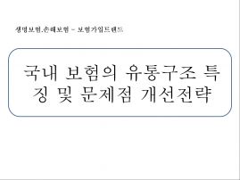 국내 보험의 유통구조 특징 및 문제점 개선전략-1페이지