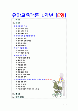 [방통대] 유아교육의 교수-학습원리에 대해 논하고, 유아교육기관의 시설과 환경에 대하여 보고 느낀 점을 서술하시오 [OO어린이집 방문]-1페이지