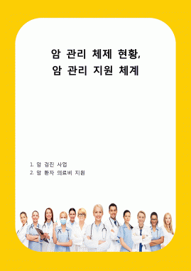 암 관리 체제 현황, 암 관리 지원 체계-1페이지