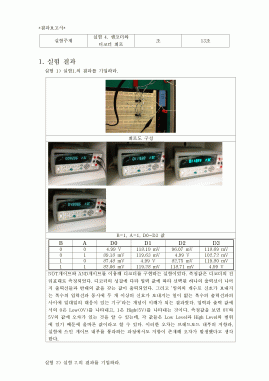 디지털실험 - 실험 4. 엔코더와 디코더 회로 결과-1페이지