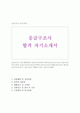 응급구조사자기소개서 응급구조사자소서/합격자소서/자기소개서응급구조사채용자소서 병원응급구조사 자소서 구급대원 자기소개서 자격증 취득자응급구조사자기소개서,응급구조학과 응급구조사자소서샘플-1페이지