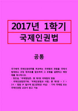 국제인권법_국가에게 국제인권의무를 부과하는 국제법의 연원을 국제사법재판소 규정 제38조를 참조하여 그 유형을 설명하고 해당 예를 제시하시오.-1페이지