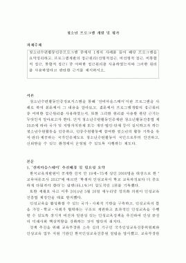 청소년 프로그램 개발 및 평가 관제-1페이지