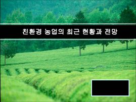 친환경농업의 현황과 전망-1페이지