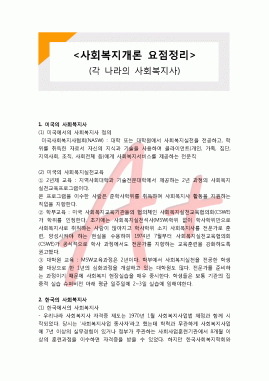 (A+ 요점정리,시험대비) [사회복지개론] 각 나라의 사회복지사-1페이지