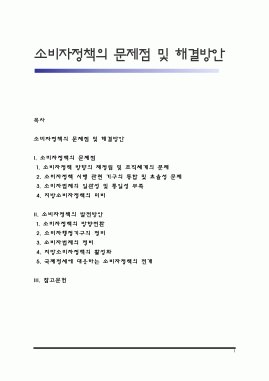 소비자정책의 문제점 및 해결방안-1페이지