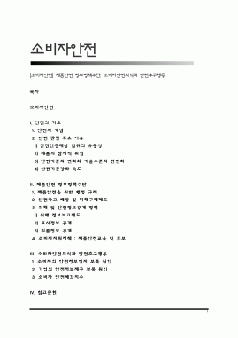 [소비자안전] 제품안전 정부정책수단, 소비자안전의식과 안전추구행동-1페이지