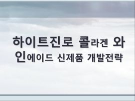 하이트진로 콜라겐 와인에이드 신제품 개발전략 : 신제품개발-1페이지