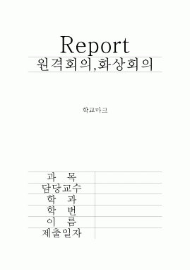 원격회의 화상회의 레포트-1페이지