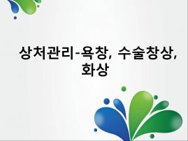 [상처관리-욕창, 수] 상처관리-욕창,  수술창상,  화상-1페이지