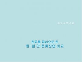 [해외 지역 경제] 한류를 중심으로 한 한-일 간 문화산업 비교-1페이지