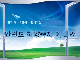 꽃지 해수욕장에서 펼쳐지는 안면도 해양축제 기획안-1페이지