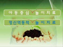 아동중심 놀이치료의 역사,아동중심 놀이치료의 사례,아동중심 놀이치료의 치료목표,성격 구조의 아동중심이론,치료적인 놀잇감,치료의 실제-1페이지