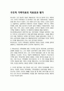 구조적 가족치료의 치료효과 평가-1페이지