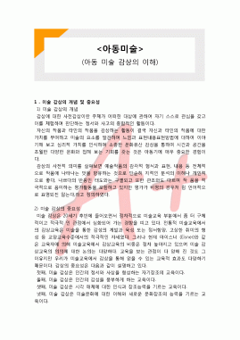  (A+ 레포트,시험대비) [아동미술] 아동미술 감상의 이해-1페이지