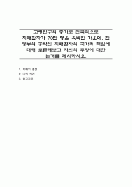 고령인구의 증가로 전국적으로 치매환자가 70만 명을 육박한 가운데, 한 정부의 공약인 치매환자의 국가적 책임에 대해 토론해보고 자신의 주장에 대한 논거를 제시하시오-1페이지