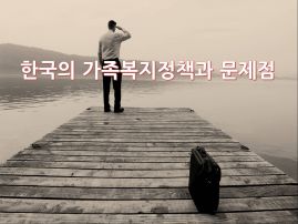 한국의 가족복지정책과 문제점-1페이지