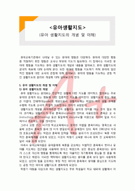 (A+ 레포트,시험대비) [유아생활지도] 유아 생활지도의 개념 및 이해-1페이지