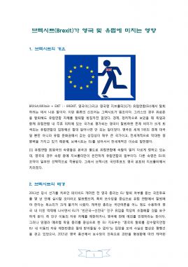 브렉시트(Brexit)가 영국 및 유럽에 미치는 영향-1페이지