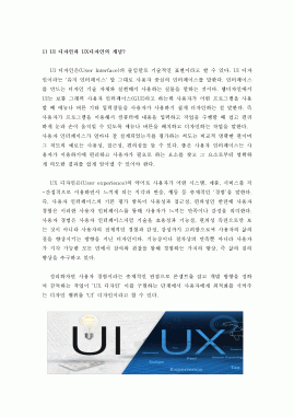 UI/UX 디자인의 개념 및 차이점과 예시(2017년 직접작성한 A+자료)-1페이지