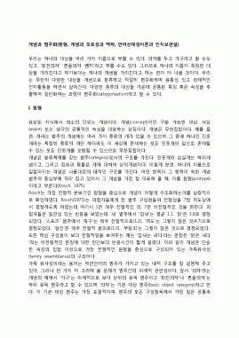 개념과 범주화(원형, 개념과 모호성과 맥락, 언어상대성이론과 인지보편설)-1페이지