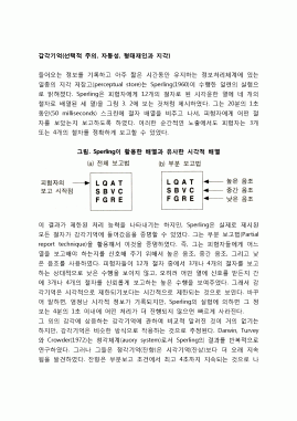 감각기억(선택적 주의, 자동성, 형태재인과 지각)-1페이지