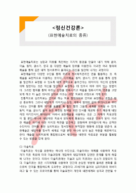  (A+ 레포트,시험대비) [정신건강론] 표현예술치료의 종류-1페이지