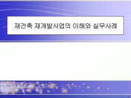 재건축 재개발사업의 이해와 실무사례-1페이지