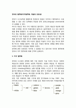 언어의 범주화(지각범주화, 개념의 모호성)-1페이지