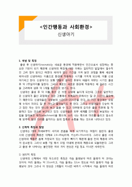 (A+ 레포트,시험대비) [인간행동과 사회환경] 신생아기-1페이지