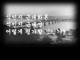 식민지 근대화론 [인문과학] -1페이지