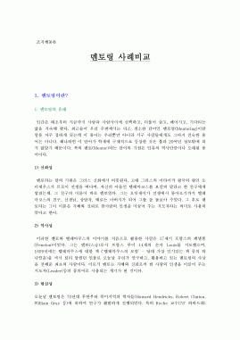 [조직행동론] 멘토링 사례비교-1페이지