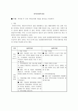 종합사회 복지관 두 곳의 비교-1페이지