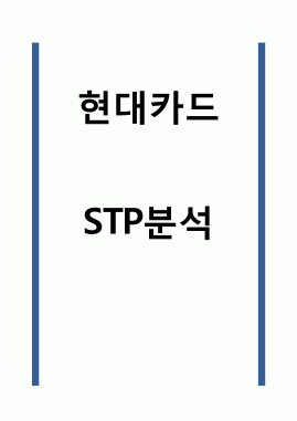 현대카드 STP분석-1페이지