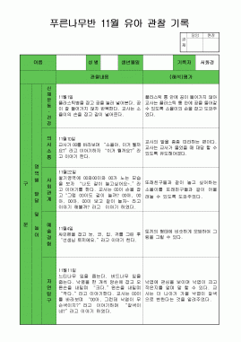 만 3세 관찰일지 11월-1페이지