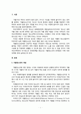 가출청소년의 문제점과 대책-1페이지