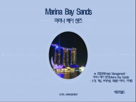 호텔경영(Hotel Management) - 마리나 베이 샌즈(Marina Bay Sands), 소개, 객실, 부대시설, 특별한 서비스, 마케팅-1페이지
