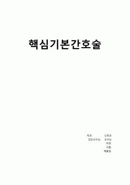 핵심기본간호술 레포트 A+-1페이지