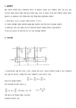 유량계 실험 예비리포트-1페이지